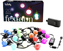 Twinkly TWF020STP-BUS 32.8 feet Festoon 20 RGB LED Generation II Smart ...