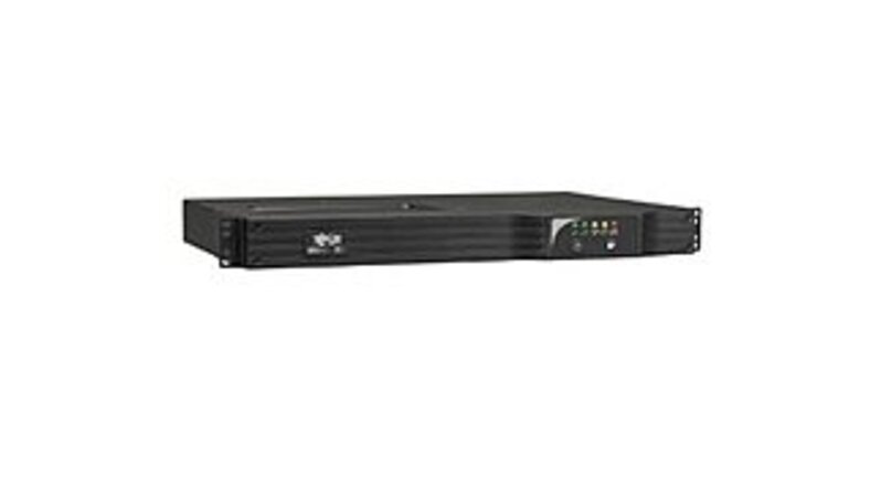 Tripp Lite SMART500RT1U Series 500VA 300W 120V Line-Interactive UPS -6 NEMA 5-15R Outlets  USB  DB9  Network Card Option  1U Rack/Tower - 1U...