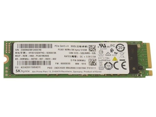Click here for Dell XMW6J (Hynix HFS512GD9TNG-62A0A) 512 GB Solid... prices