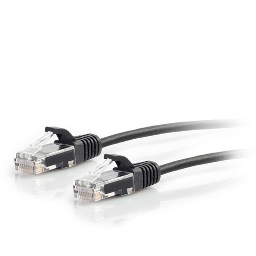 C2G 01106 Cat6 Slim Cable - Snagless Unshielded Slim Ethernet Network Patch Cable  Black (7 Feet  2.13 Meters)