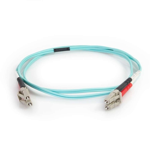 C2G 5m LC-LC 50/125 Duplex Multimode OM4 Fiber Cable - Aqua - 16ft - 5m LC-LC 50/125 Duplex Multimode OM4 Fiber Cable - Aqua - 16ft