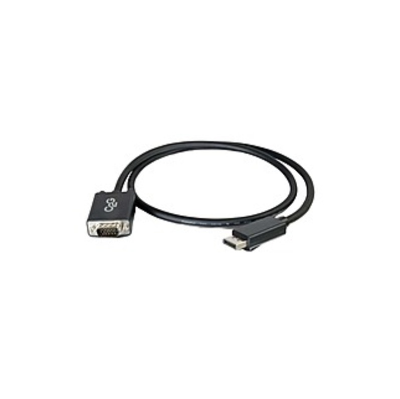 C2G 54332 DisplayPort Male to VGA Male Active Adapter Cable  TAA Compliant  Black (6 Feet  1.82 Meters)