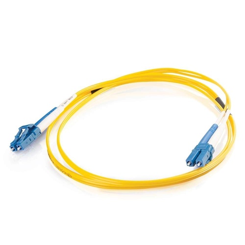 C2G 3m LC-LC 9/125 Duplex Single Mode OS2 Fiber Cable - Yellow - 10ft - Fiber Optic for Network Device - LC Male - LC Male - 9/125 - Duplex...