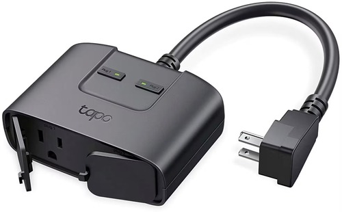 TP-Link TP25 Tapo Smart Wi-Fi Outdoor Plug - Black - IP65 Weatherproof - Matter Certified