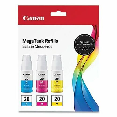 Click here for Canon GI-20 Cyan/Magenta/Yellow Ink Bottle Value P... prices