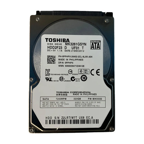 Click here for Dell PPHPX (Toshiba MK3261GSYN) 2.5 Inches SATA II... prices