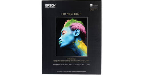 Click here for Epson S042327 Hot Press Bright Paper - 25 Sheets -... prices