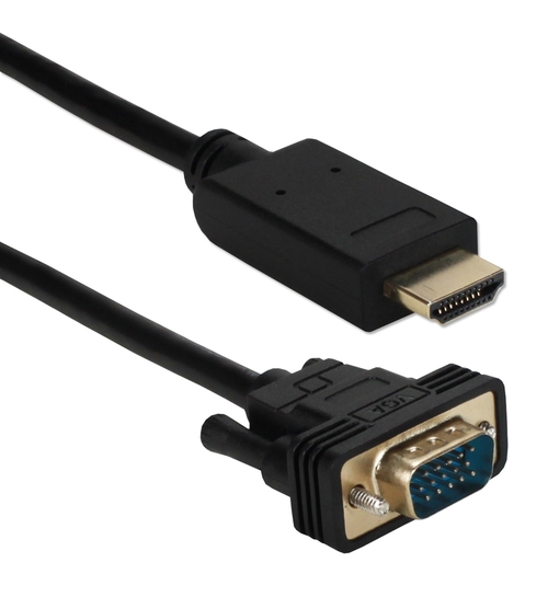 QVS 10ft HDMI to VGA Video Converter Cable