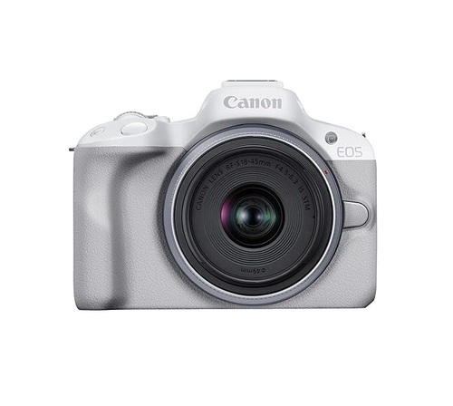 Canon EOS R50 Mirrorless Camera with RF-S 18-45mm f/4.5-6.3 IS STM Lens  White